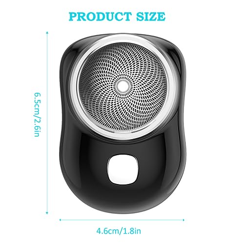 Mini Shave Portable Electric Shaver: Upgrade Electric Razor with LCD Screen Powerful Storm Shaver for Men Pocket Size USB Rechargeable Shaver Easy One-Button Use for Home Car Travel (Black)