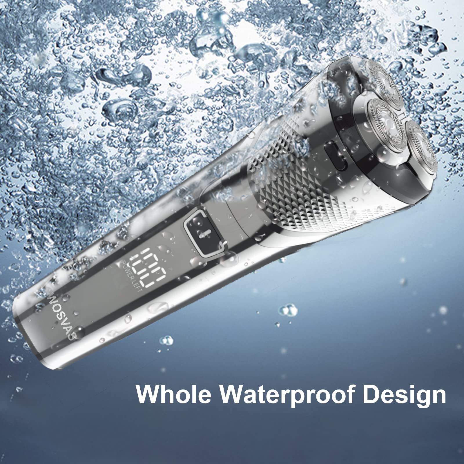 Electric Shavers Electric Razor for Men Face Clean Shave Rechargeable USB C Electric Shaver Cordless Mens Electric Razors for Shaving Face Dry Wet Rotary Shaver LED Display with A Replacement Blade