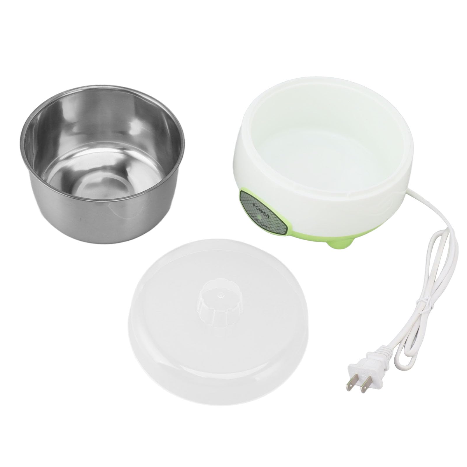Yoghourt Machine, 15W Automatic Digital Yogurt Maker, DIy Yoghourt Container Yogurt Maker, Stainless Steel Container for Home Organic Yogurt, Cheese, Fruit Wine(USA)