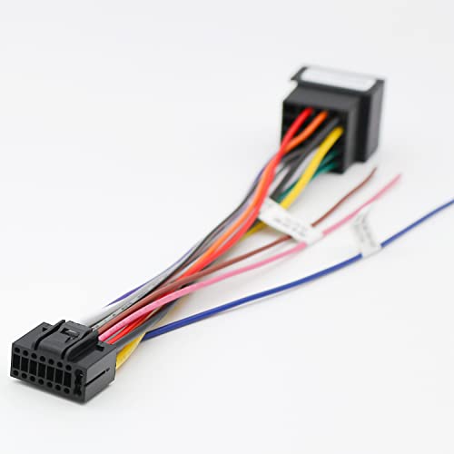 Fiegromech 16 Pin Car Radio Wiring Harness Cable with ISO Socket Replacement for VW/Jetta/Passat Stereo Power Speaker Adapter