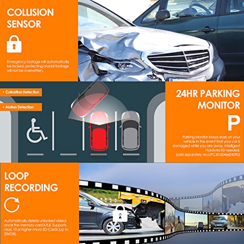 RexingUSA V2 PRO AI Dash Cam 3-Channel Front/Cabin/Rear 1080p Recording with Mobile App Night Vision Dash Camera w/Front Collision Warning, Pedestrian Alert, Lane Departure Warning,Clear to Go Alert