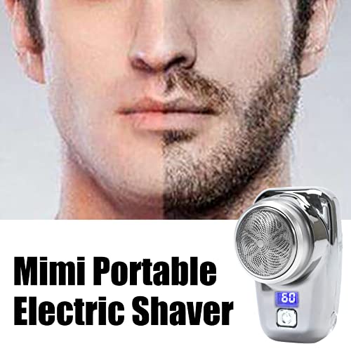 2023 Mini-Shave Portable Foil Shaver- Electric Razor for Men,Pocket Size Washable Razor USB Rechargeable Electric Shaver,Easy to Use Suitable for Boyfriend, Father, Father-in-Law, Travel Suit (Blue)