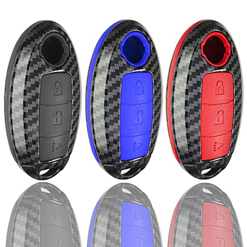 WORCAS Silicone 3 buttons Smart Key Fob Remote Skin Cover Case Protector Keyless Entry Jacket for Nissan Armada Murano Rogue Maxima Altima Sedan Pathfinder KR5S (Blue)