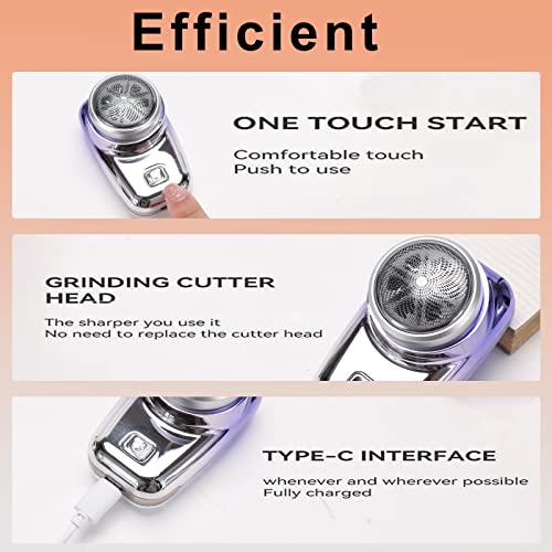 2023 Mini-Shave Portable Foil Shaver- Electric Razor for Men,Pocket Size Washable Razor USB Rechargeable Electric Shaver,Easy to Use Suitable for Boyfriend, Father, Father-in-Law, Travel Suit (Blue)