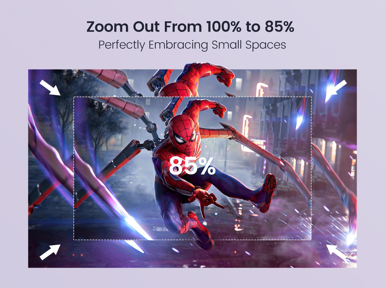 WiMiUS 2023 Upgrade Projector with WiFi and Bluetooth, 480 ANSI Lumens 4K Projector, Native 1080P 5G WiFi Projector, 500" Display&Zoom, Brighter&Clearer Outdoor Movie Projector for Phone/PC/TV Stick