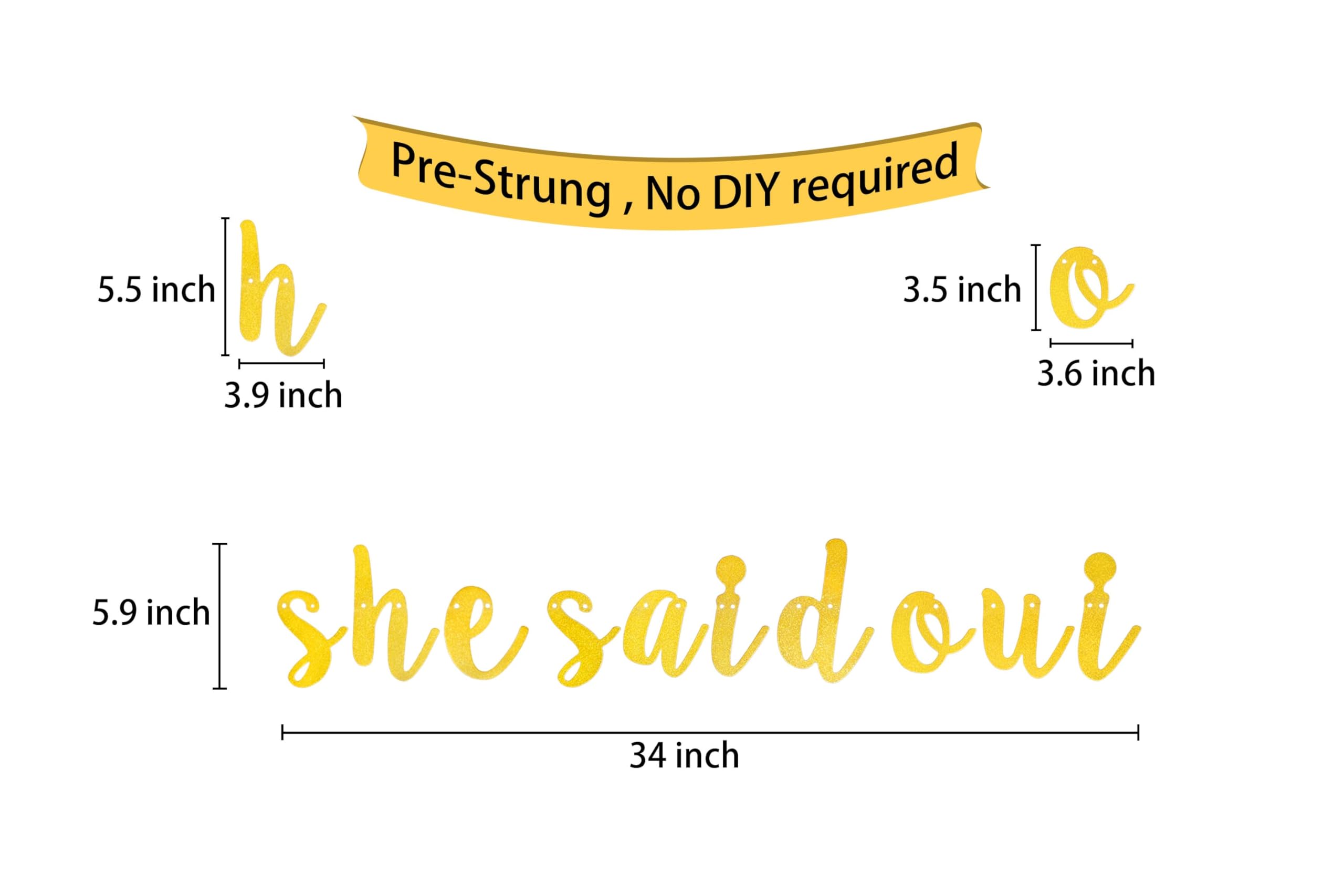 She Said Oui Banner Paris Themed Bachelorette Party Decorations Bride to be Banner she Said yes Banner, Engagement/Bridal Shower/Wedding Decorations