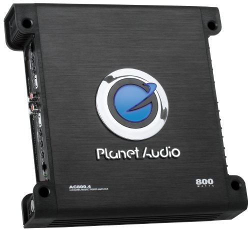 Planet Audio AC800.4 4 Channel Car Amplifier - 800 Watts, Full Range, Class A/B, 2-4 Ohm Stable, Mosfet Power Supply, Bridgeable
