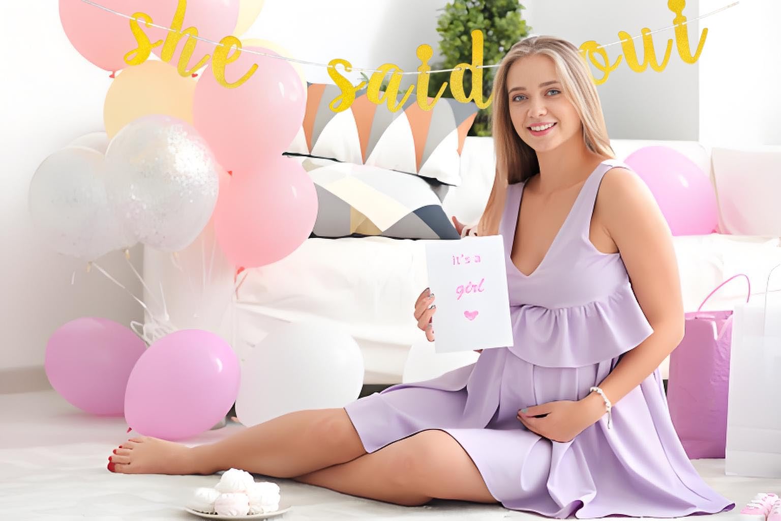 She Said Oui Banner Paris Themed Bachelorette Party Decorations Bride to be Banner she Said yes Banner, Engagement/Bridal Shower/Wedding Decorations