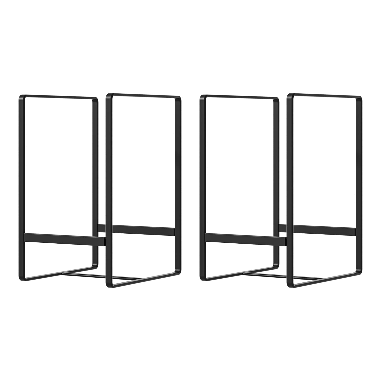 Hikinlichi 2 Pack Large Plate Holders Organizers Upright Cabinet Dish Drying Racks Metal Plate Dish Organizers Racks Stands for Countertop and Cupboard 7.87in. x 6.29in. x 4.52in. Black
