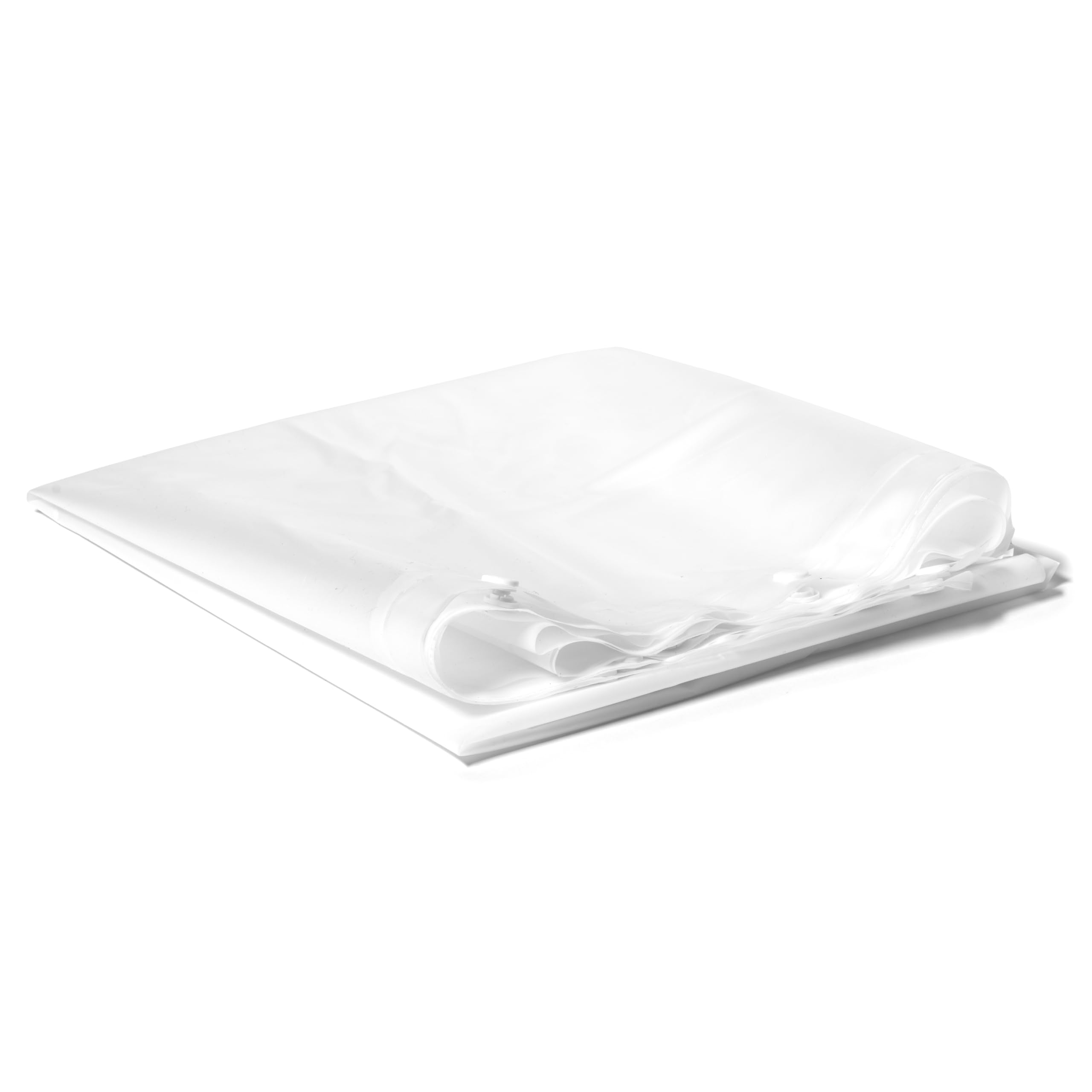 Hookless RBH14HH12 Polyester with PEVA Snap-In Shower Curtain Liner, Frosty White, 70 X 54in