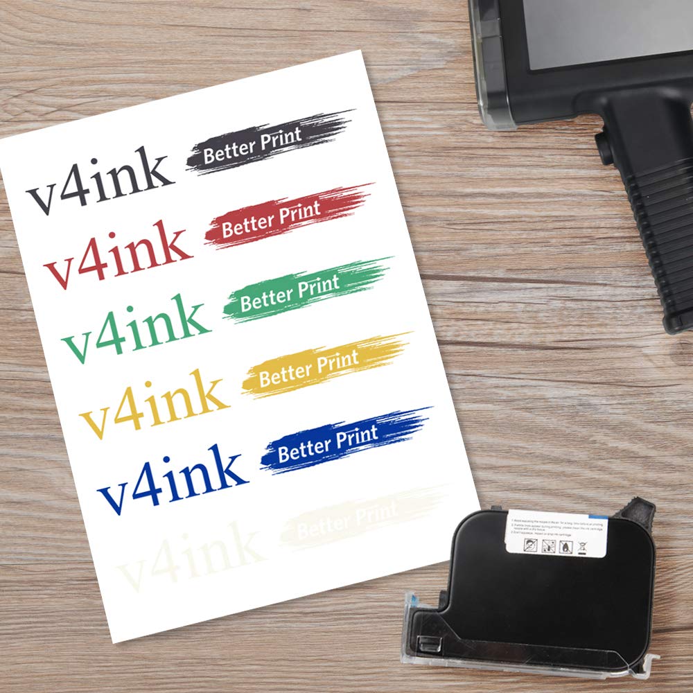 v4ink BT-2580P BENTSAI Original Solvent Fast Dry Ink Cartridge Replacement for BENTSAI Handheld Inkjet Printer BT-HH6105B2, BT-HH6105B3, B10