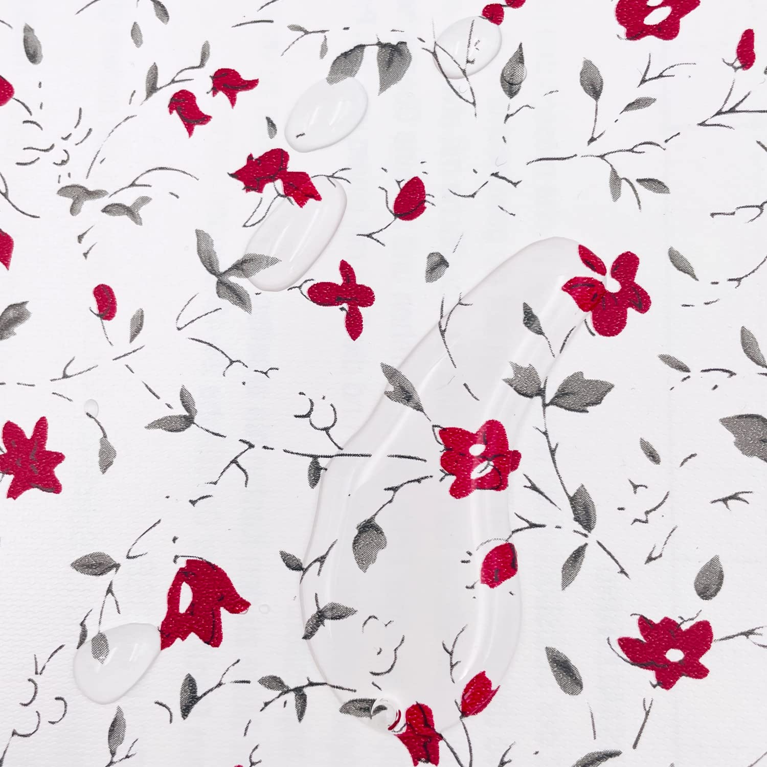 Yifely Red Rural Floral Shelf Liner Locker Decor Sticker Self-Adhesive Furniture Paper 17.7 Inch by 9.8 Feet