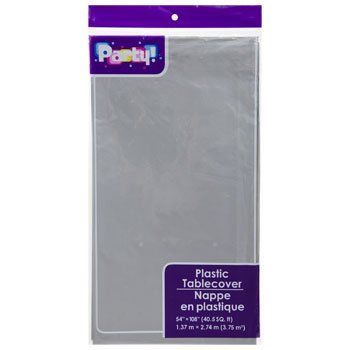 3-PACK DISPOSABLE PLASTIC TABLE COVERS/TABLECLOTHS (GRAY/GREY)
