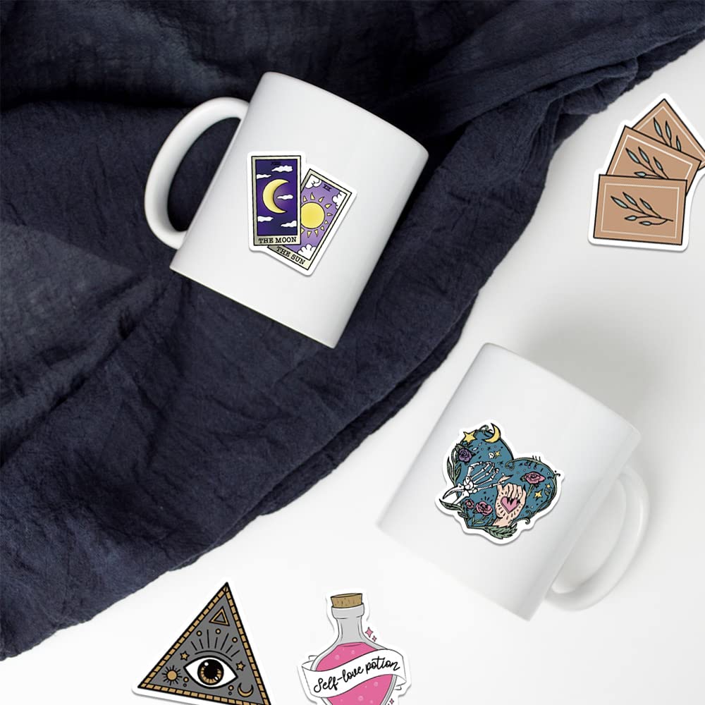 MKZ 200PCS Boho Witchy Apothecary Stickers Witch Sticker Tarot Goth Waterproof Toy Decals for Kid Girl Gift,(FE081FE082GT146GT147)