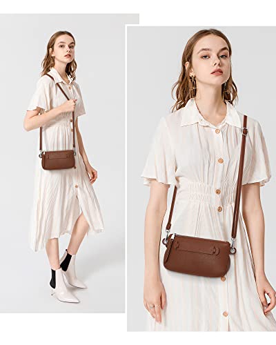 Badiya Small Crossbody Bag for Women, Cell Phone Wallet Purse, Travel Shoulder Handbag with Removable Strap & Wristlet