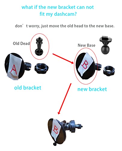 Suction Cup Mount for Yi Dash Cam 2.7', Uniden Dashcam, Black Box G1w Dash Camera etc, Hold Tightly Removeable Easy to Install and Stand Heat, 2 Pcs
