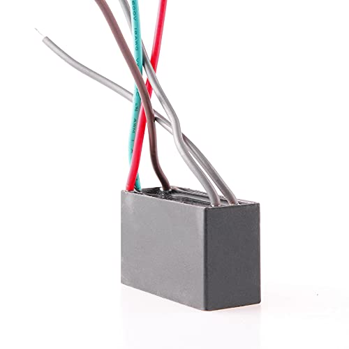 CNCYEAH Ceiling Fan Capacitor 1PCS 4uf+4uf+2.5uf 250V/300V CBB61 Start Run Ceiling Fan Capacitor 5 Wire Replacement Parts