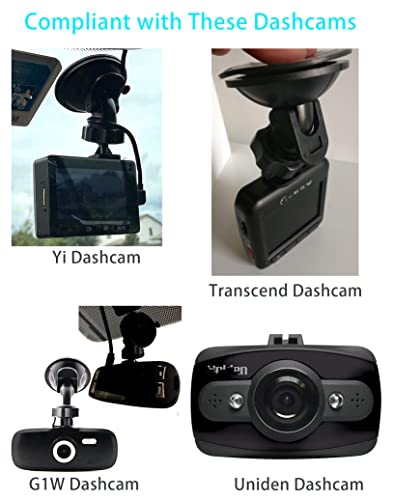 Suction Cup Mount for Yi Dash Cam 2.7', Uniden Dashcam, Black Box G1w Dash Camera etc, Hold Tightly Removeable Easy to Install and Stand Heat, 2 Pcs