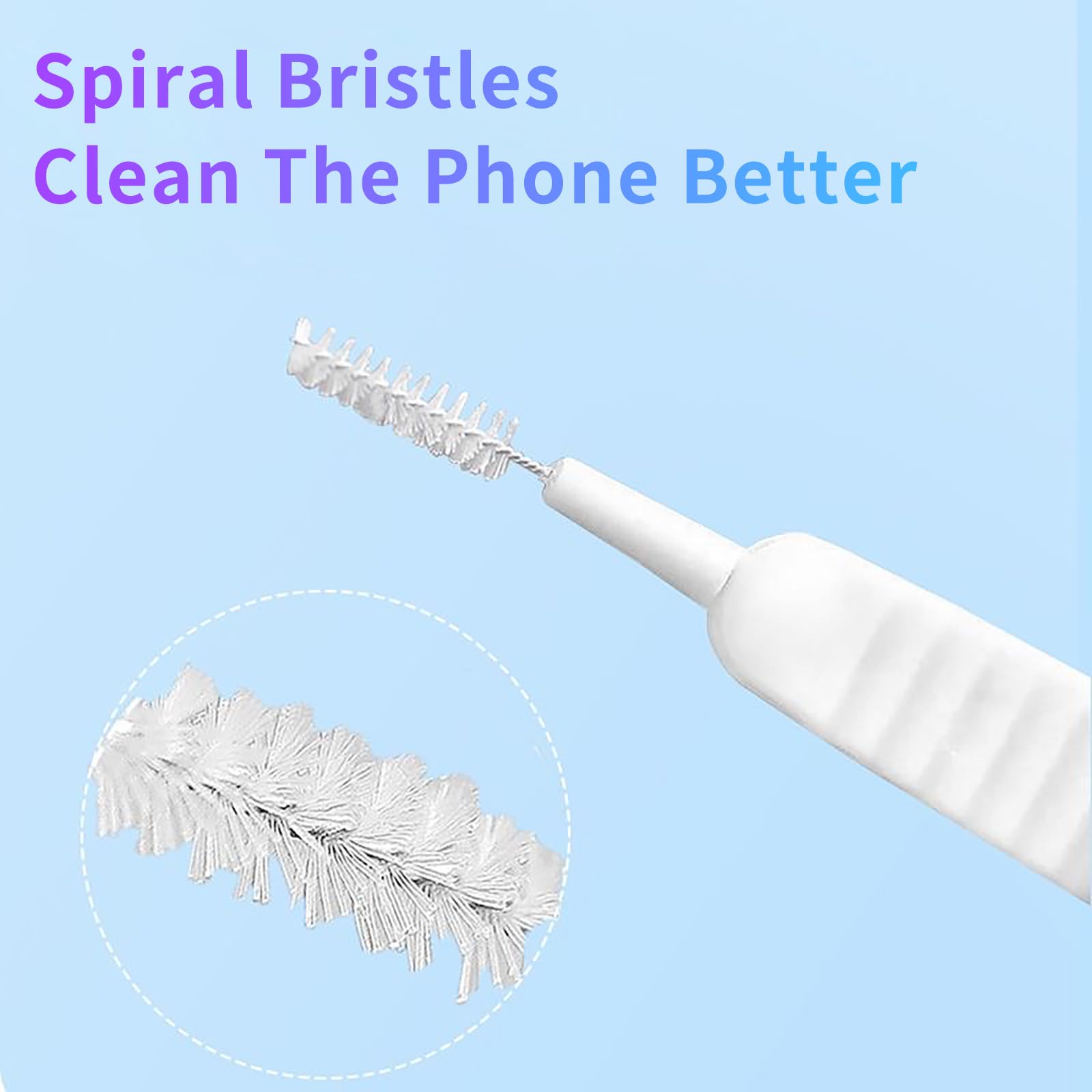 [10 Pieces] Loirtlluy Phone Mini Cleaning Brush Kit, Anti-Clogging Nylon Cleaner for Phone Speaker and Receiver, Multifunctional Cleaning Tool Compatible with Airpods, iPhone, Keyboard, Car Vent