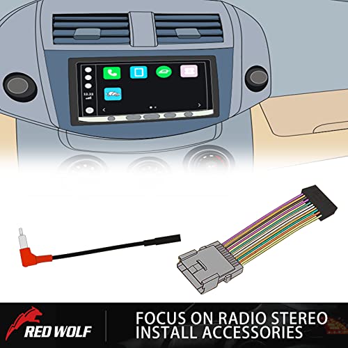 RED WOLF Car Radio Factory USB Port Retention Cable Wiring Harness Compatible with Jeep Dodge Ram Chrysler 2010-2015 Retain OE USB Wire Connector Adapter Install Aftermarket Stereo CD Player Headunit