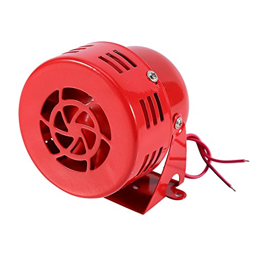 12V 1.5A Siren Whistle, 110dB Electric Car Truck Motorcycle Driven Horn Alarm Siren (Air Raid) Loud 50s Red 12V Car Alarm & Safety