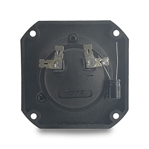 VOYZ 400 Watt 3.5β Piezo Super Horn Tweeters Aluminum Diaphragm 4-8 ohms - Silver Housing with Capacitor 1 Pair (2pcs) (PET-1944)