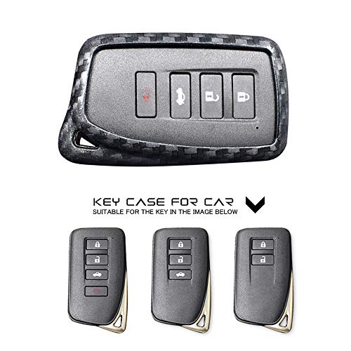 Ceyes Carbon Fiber Texture Protective Key Cover Car Smart Key Cover Car Remote Key Fob Cover for Lexus ES350 ES300h ES250 GS450 GS350 GS200 NX200 NX300H NX200T RX200T RC-F EX300 EX250 EX200