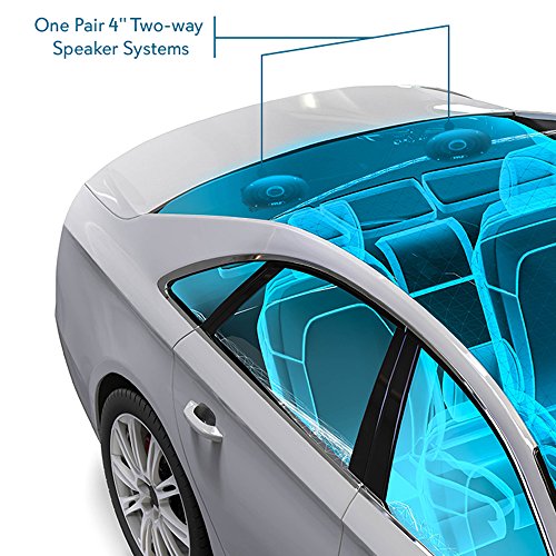 Pyle 4" Car Sound Speaker (Pair) - Upgraded Blue Poly Injection Cone 2-Way 180 Watt Peak w/ Non-fatiguing Butyl Rubber Surround 110 - 20Khz Frequency Response 4 Ohm & 3/4" ASV Voice Coil - PL42BL