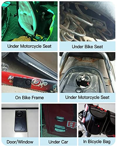 Wsdcam Wireless Vibration Alarm with Remote Control Anti-Theft Alarm Bike/Motorcycle/Vehicle Security Alarm, 110db Loud, Door and Window Alarm