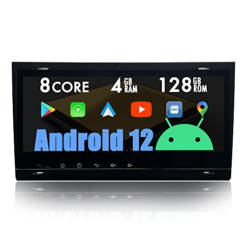 AUXOAUDIOTEK Android 12 Car Stereo CarPlay GPS for Audi A4 S4 Audi B6B7 RS4 B7 Seat Exeo,Android Auto Navigation Car Radio 8.8" IPS Touch Screen,Octa Core 4G+128G,DSP/BT/WiFi/Fastboot/SWC/MAP