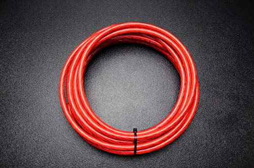 4 Gauge Wire 5 FT RED 5FT Black Shinny Stranded Power Ground Cable AMP AWG