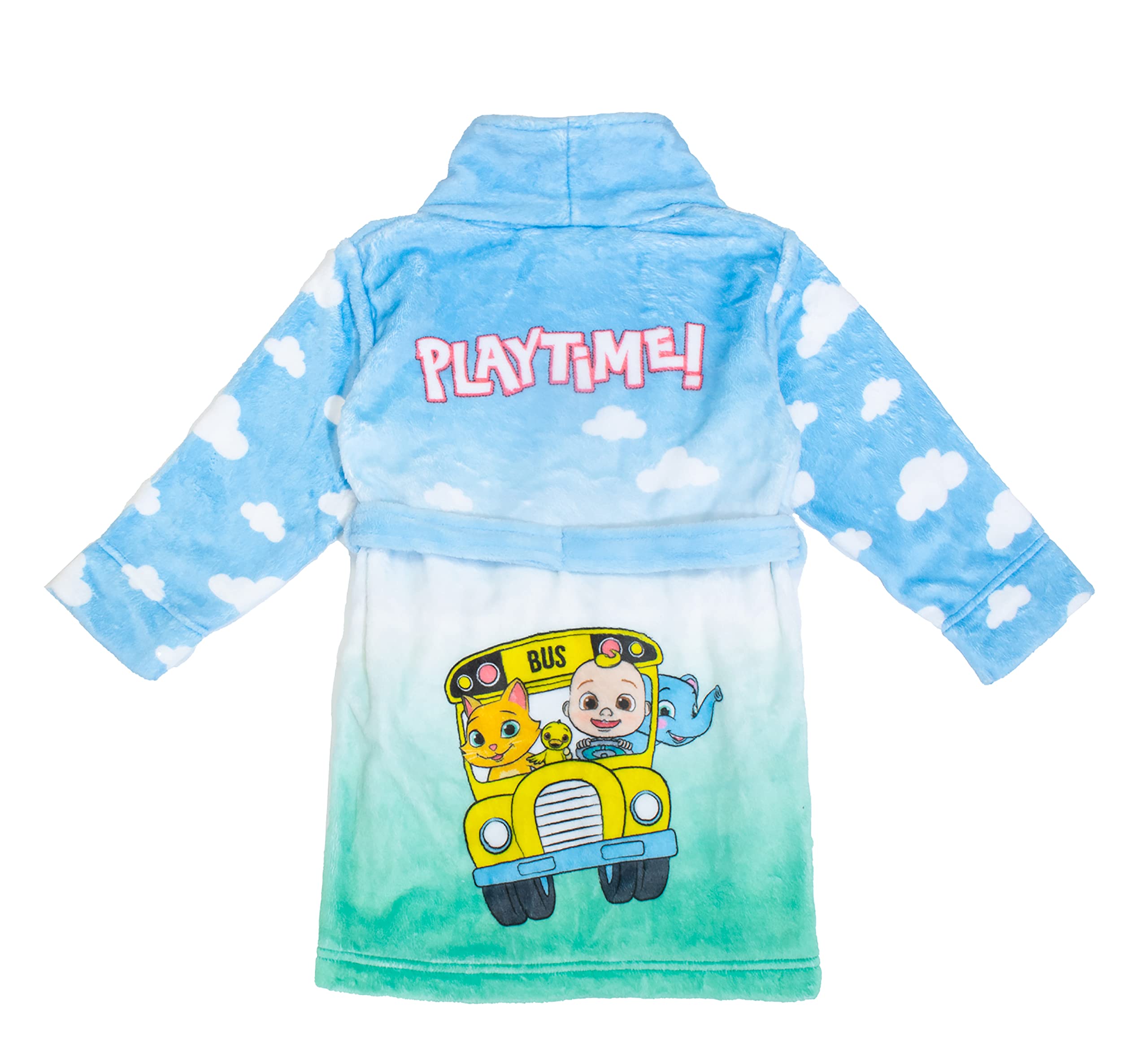 Cocomelon Toddler Boys JJ Playtime 3D Plush Robe (as1, age, 2_years, CoComelon Bus, 2T)