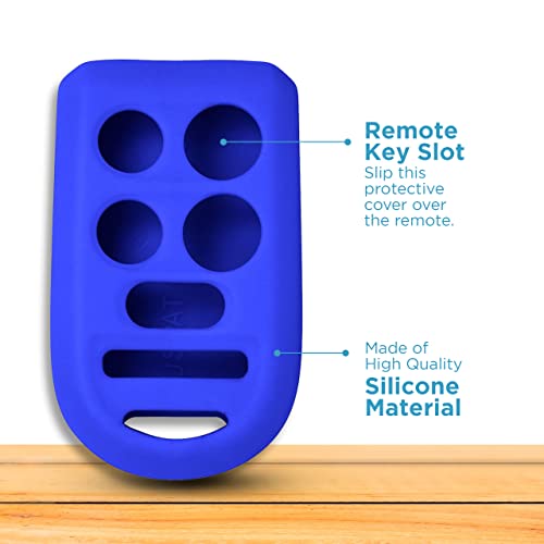 Keyless2Go Replacement for New Silicone Cover Protective Case for Honda 6 Button Remote Key Fob FCC OUCG8D-399-HA - Blue