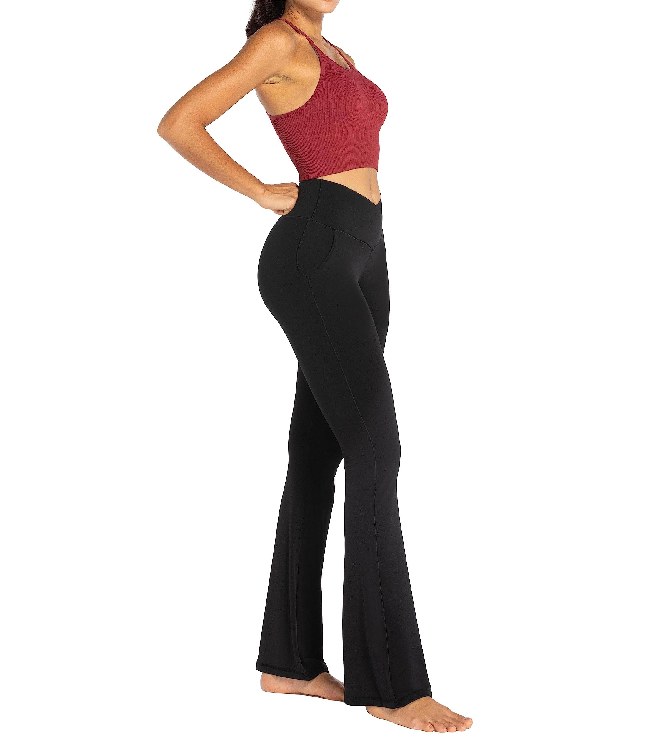 Sunzel Yoga Pants for Women with Pockets 30" Inseam Black XX-Large