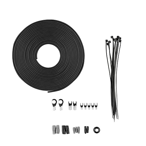 DS18 AMPKIT0 β 8GA CCA Installation Kit for Car Audio Amplifiers - True Gauge Wire - Complete Amplifier Installation Wiring Kit with Fuse Holder 60A