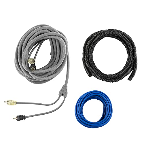DS18 AMPKIT0 β 8GA CCA Installation Kit for Car Audio Amplifiers - True Gauge Wire - Complete Amplifier Installation Wiring Kit with Fuse Holder 60A