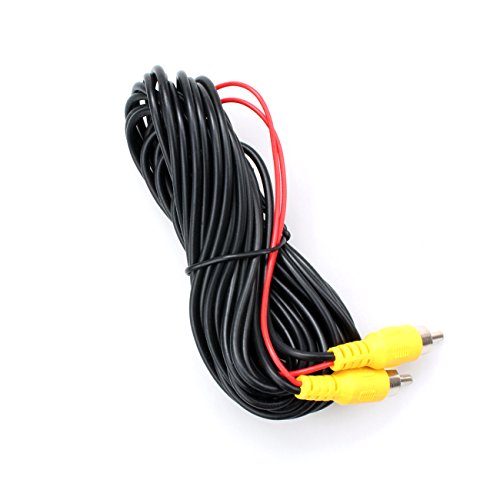 Chuanganzhuo RCA Video Cable, CAZBC13 CAR Reverse Rear View Parking Camera Video Extension Cable with Detection Wire (6m/19.7ft)