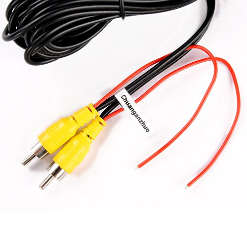 Chuanganzhuo RCA Video Cable, CAZBC13 CAR Reverse Rear View Parking Camera Video Extension Cable with Detection Wire (6m/19.7ft)