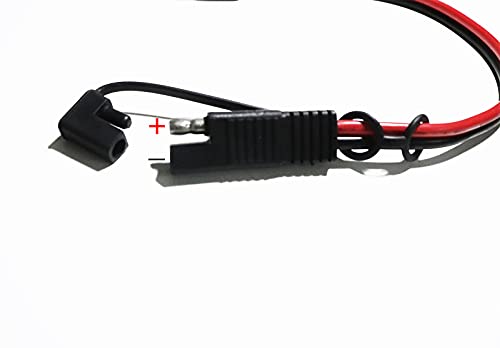 NEWZINIU with Waterproof and Dustproof Cover SAE TOandersonPort Adapter 12AWG Cable，for Pre-Wired RV Boat Charge Battery Solar Panel-30cm/0.98ft