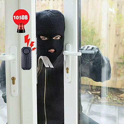 Upgraded Bike Alarm Waterproof with Remote, Vibration Motorcycle Bicycle/Door Burglar Alarm, Prevent Robbery and Door Prying, 113dB Loud, Adjustable Sensitivity, Scooter Accessories Vibration Sensors