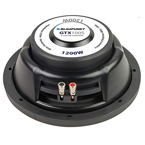 BLAUPUNKT GTX100S 10" Slim Line Subwoofer 1200 Watts 4 Ohms, Black