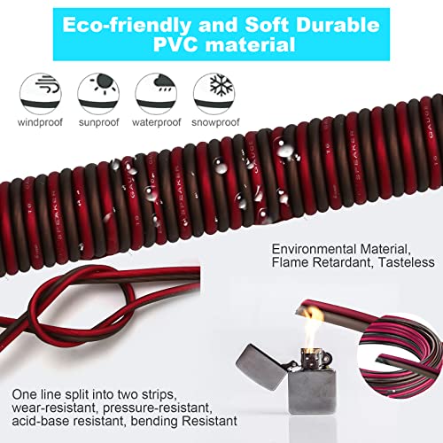 TYUMEN 100FT 14/2 Gauge Red/Brown Wire Power Ground Cable, 14 AWG Stranded Flexible Wire for Electrical Wire, Primary Automotive Wire, Battery Cable, Car Audio Speaker, 12 Volt Low Voltage Wiring