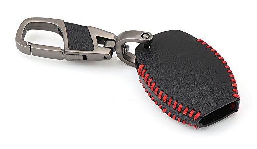 Smart 3button Leather Key Cover Bag Fob Shell Car Key Cases Fit For Mercedes Benz W203 W205 W210 W211 W212 W124 Accessories Red