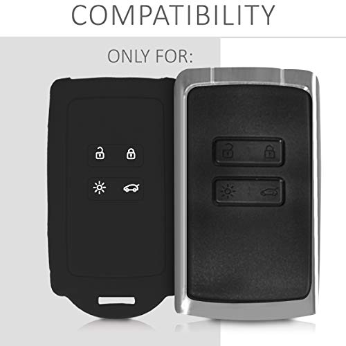 kwmobile Key Cover Compatible with Renault - White