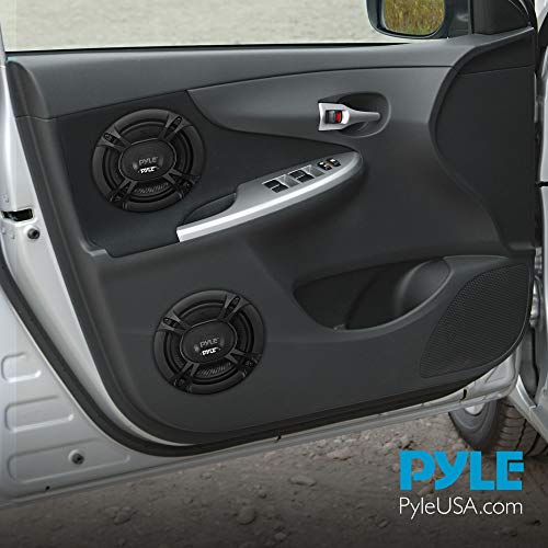 Pyle 3-Way Universal Car Stereo Speakers - 300W 6.5” Triaxial Loud Pro Audio Car Speaker Universal OEM Quick Replacement Component Speaker Vehicle Door/Side Panel Mount Compatible PL613BK (Pair)