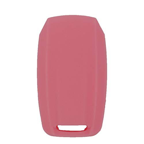 LemSa 2 Pack Keyless Entry Remote Car Smart Key Fob Outer Shell Cover Soft Rubber Protective Case for 2021 2020 2019 Dodge Ram 1500 68291690, Black Pink