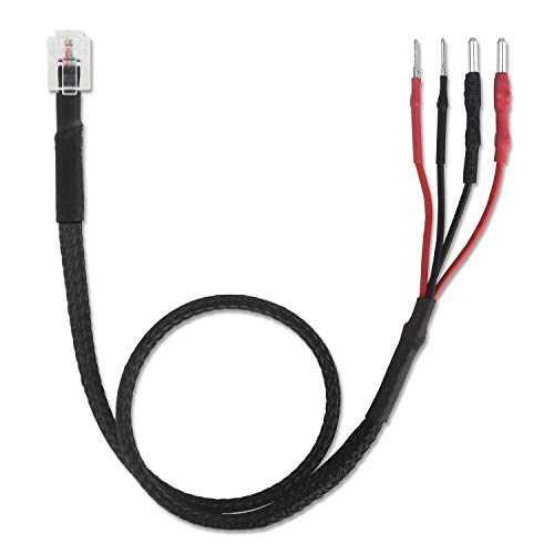 Contronix 12" RJ11 Mirror Wire Radar Detector Hardwire Power Cord kit for Escort Valentine One Uniden Beltronics(Inline Resistance Fuse with Braided | Multi Size Plugs | Plug and Play Mirror Lines