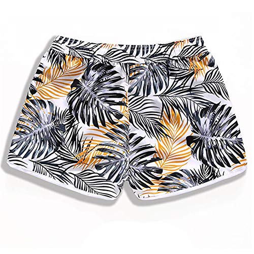 Andongnywell Women's Casual Shorts Quick-Drying Printed Waterproof Beach Pants Mini Pants Short Trousers (Multicolor 1,Large)