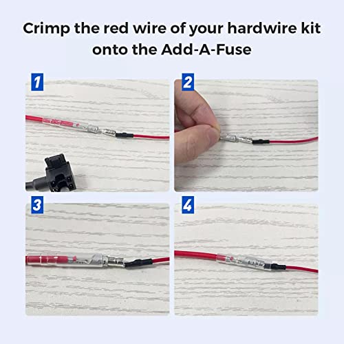 Dash Cam Hardwire Kit 3-Lead Acc Mini USB Hard Wire Kit Fuse for Dashcam Will 12V-24V to 5V/3A Car Dash Camera Charger Power Cord, Gift 4 Fuse Tap Cable (11.5ft)