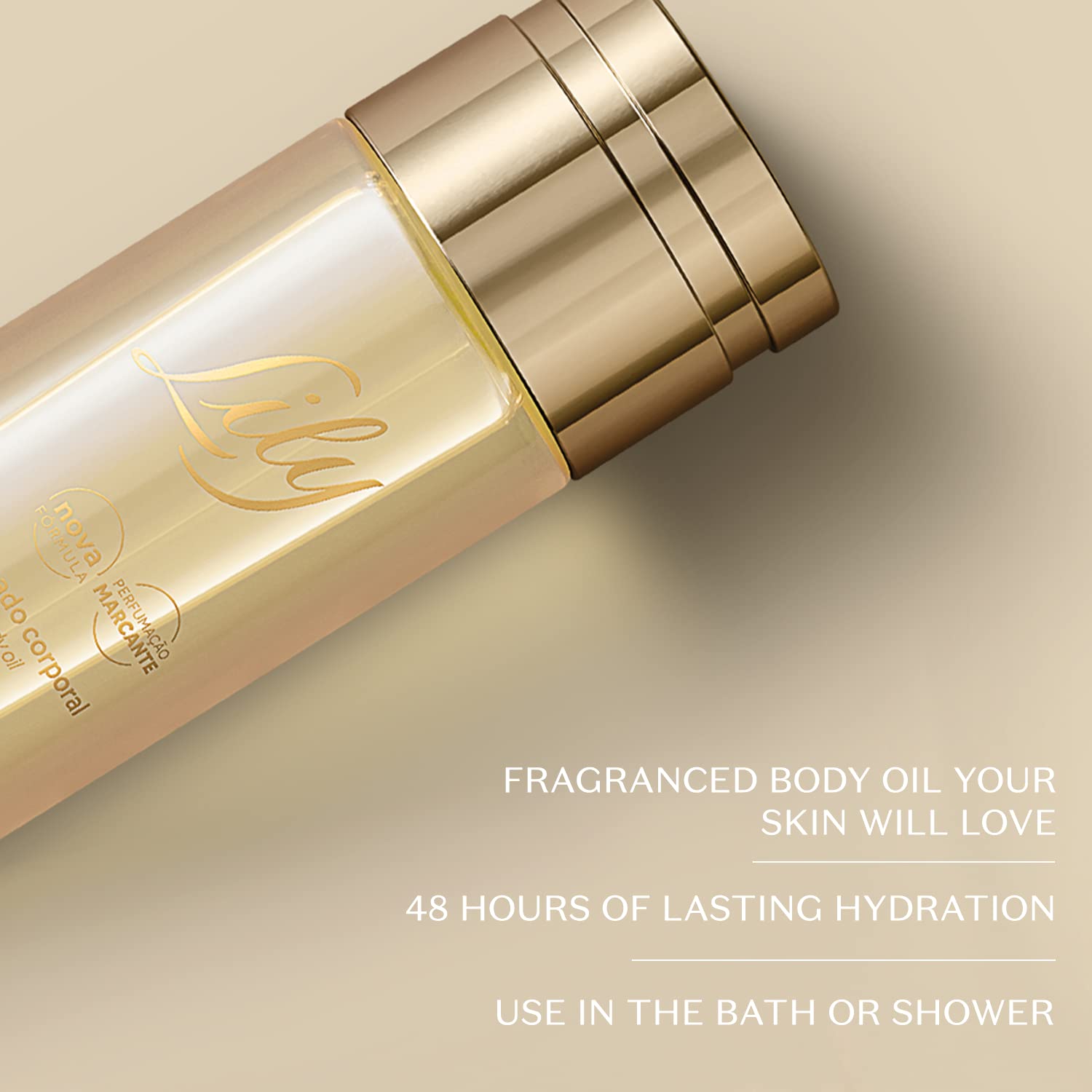 Lily Scented Body Oil, Lightweight and Fast Absorbing Moisturizing Body Oil, 5 Ounce